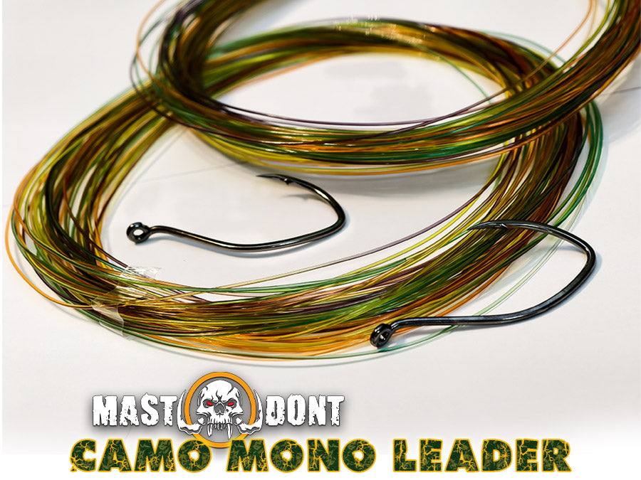 Mastodont Camo Mono Leader 1mm – Nylon Catfish Leader | 52 kg Breaking ...