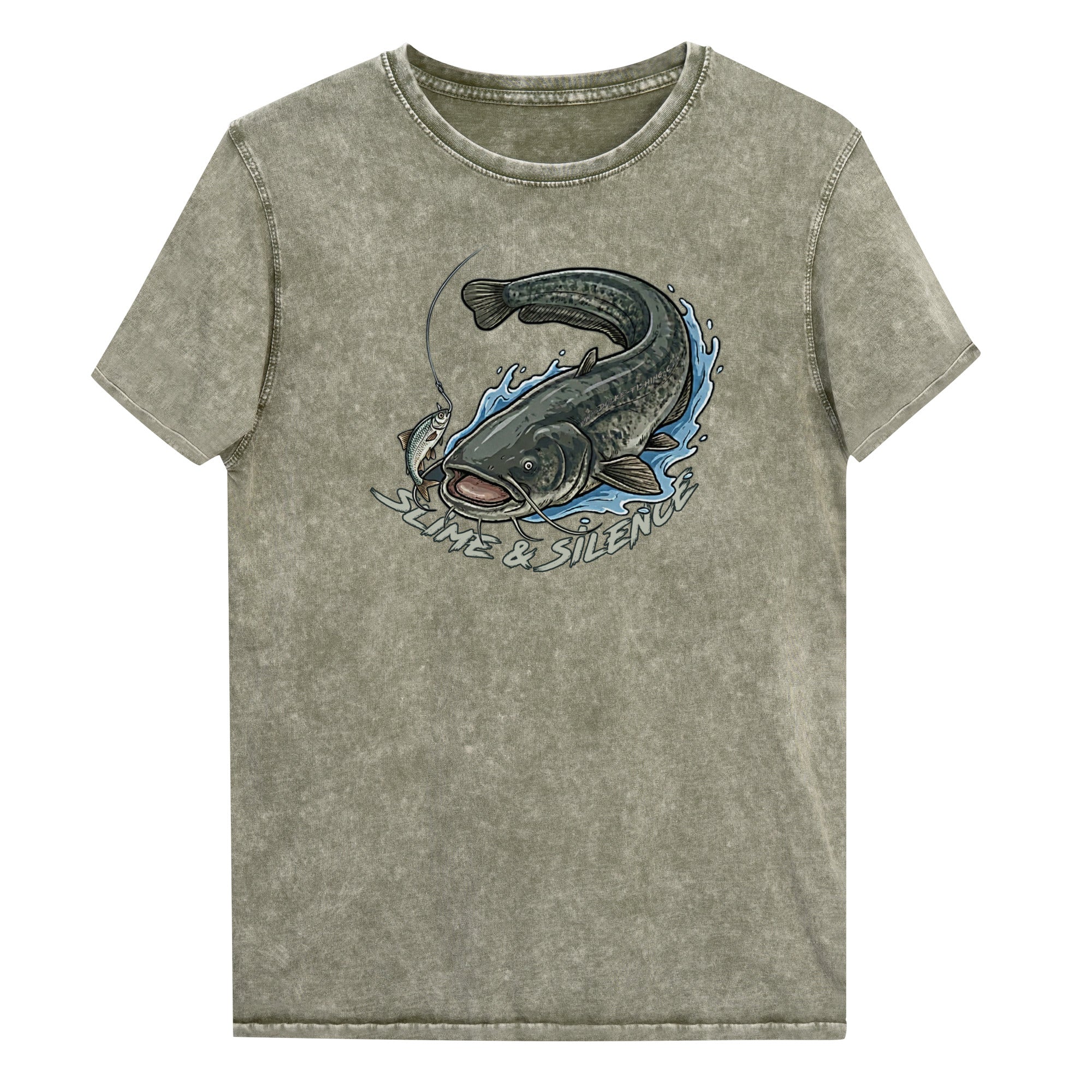 Catfish Angler Denim T-Shirt “Slime & Silence” – DALKE FISHING
